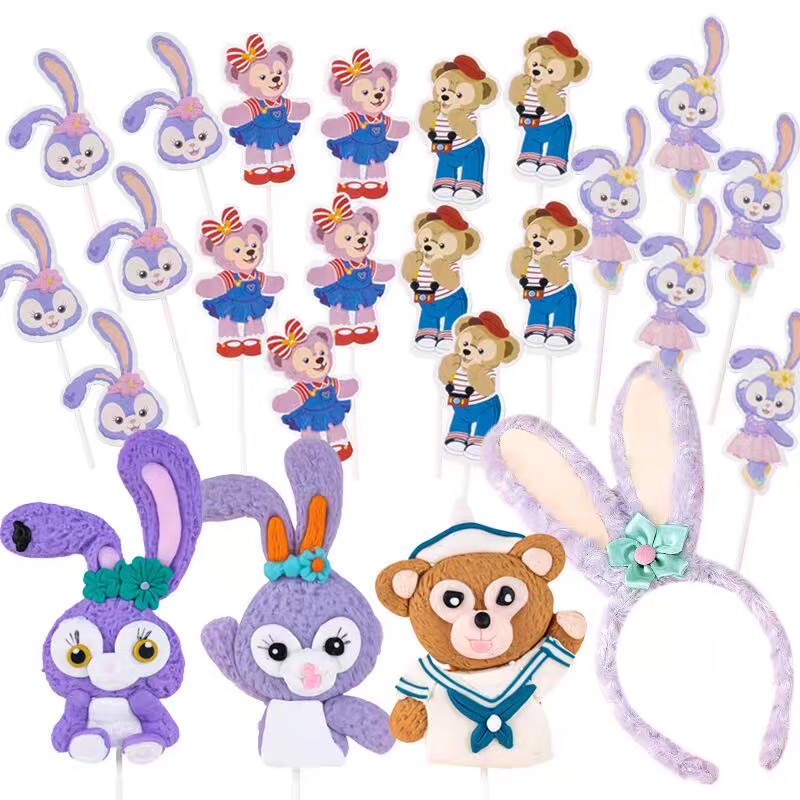 Stella Lou Rabbit Headband Decorations Cute Bunny Clay doll Cake topper ...