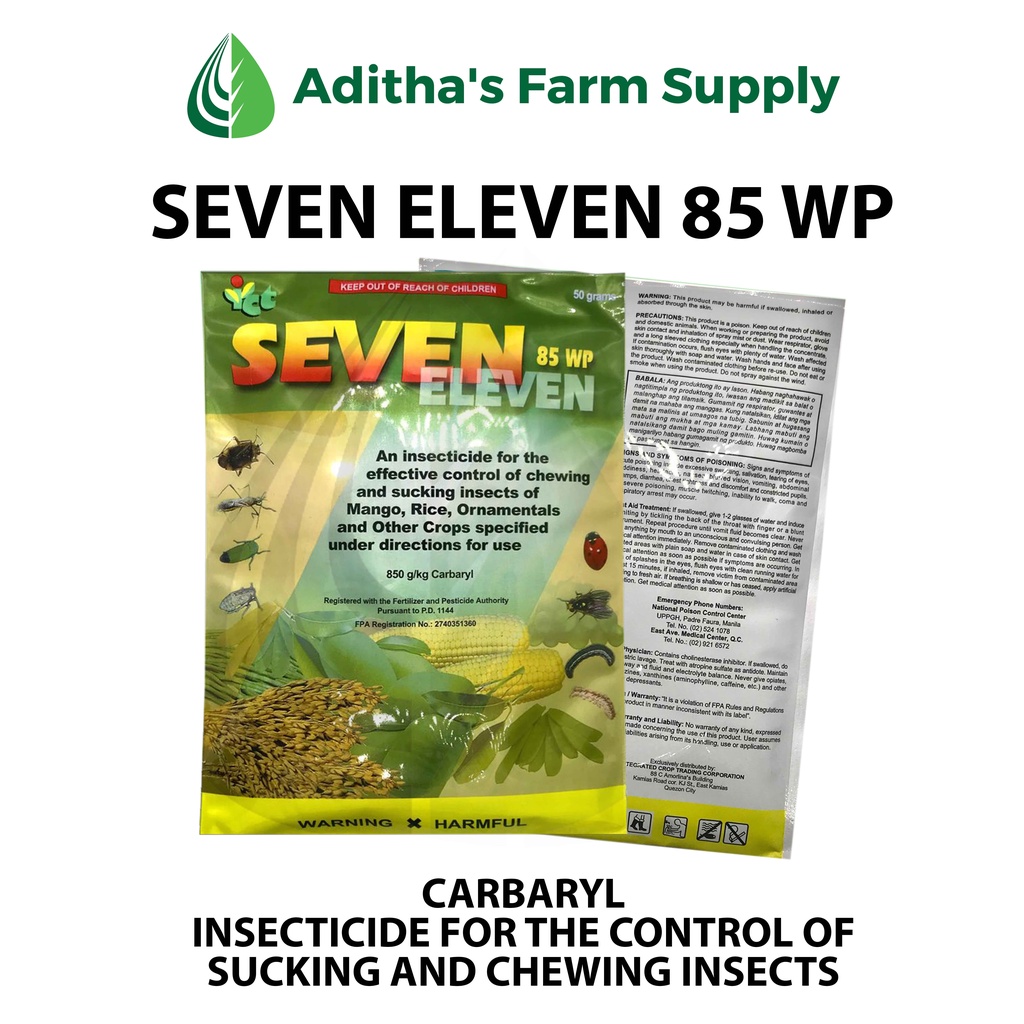 Seven Eleven 85WP Insecticide (Carbaryl) 50grams/250grams | Shopee ...