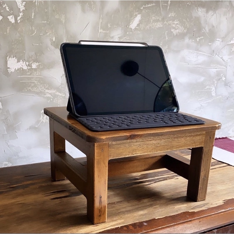 solid KD MAHOGANY WOOD fully assembled bangkito / foot stool / plant ...