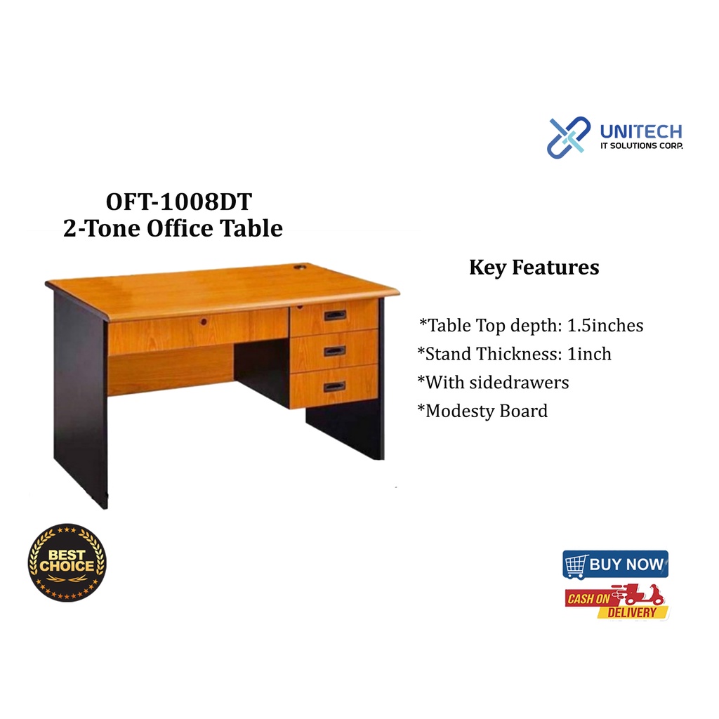OFFICE TABLE WITH SIDE DRAWER OFT-1008DT | Shopee Philippines