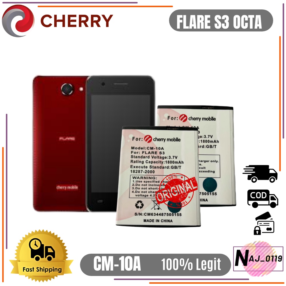 Cherry Mobile Original Battery For Flare S3 Octa, S3 Power, S3 Lite, S3 ...