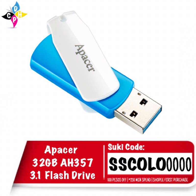 Apacer 32GB AH357 USB 3.1/3.2 Gen 1 Flash Drive USB | Shopee Philippines