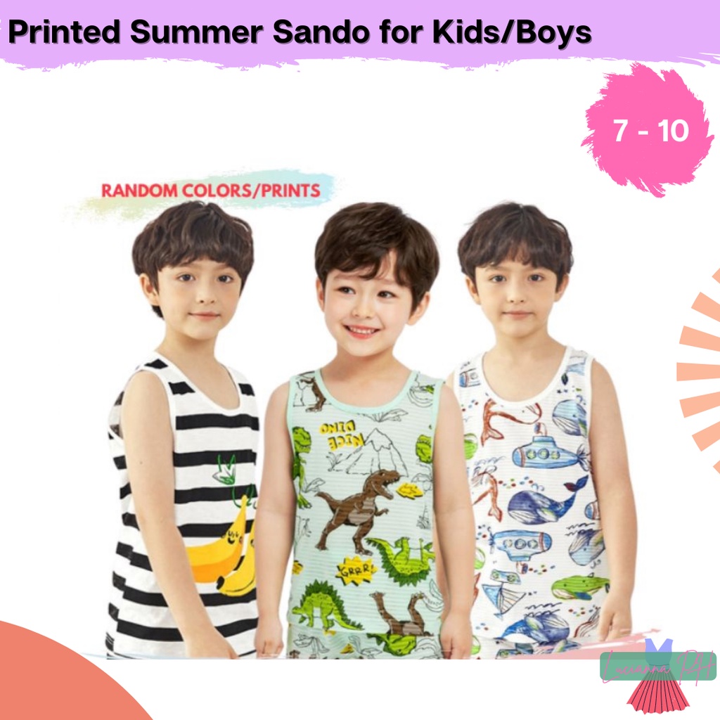 Printed Summer Sando for Kids/Boys [7-10 Years Old] - Connor ...