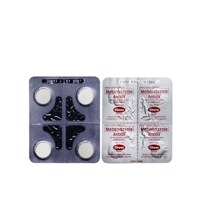 ANTIOX Mebendazole 500 mg x1 Chocolate Flavored Tablet | Shopee Philippines