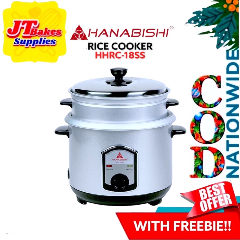 Hanabishi Automatic Rice Cooker HHRCSS18SS with Freebie | Shopee ...