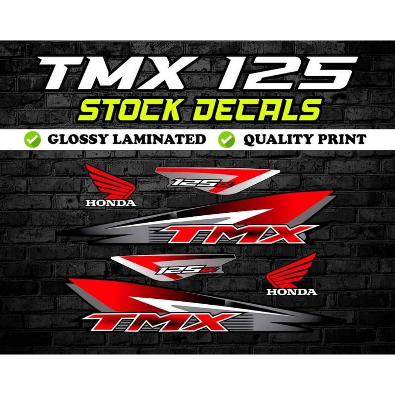 TMX 125 ALPHA Stock Decals (RED) | Shopee Philippines