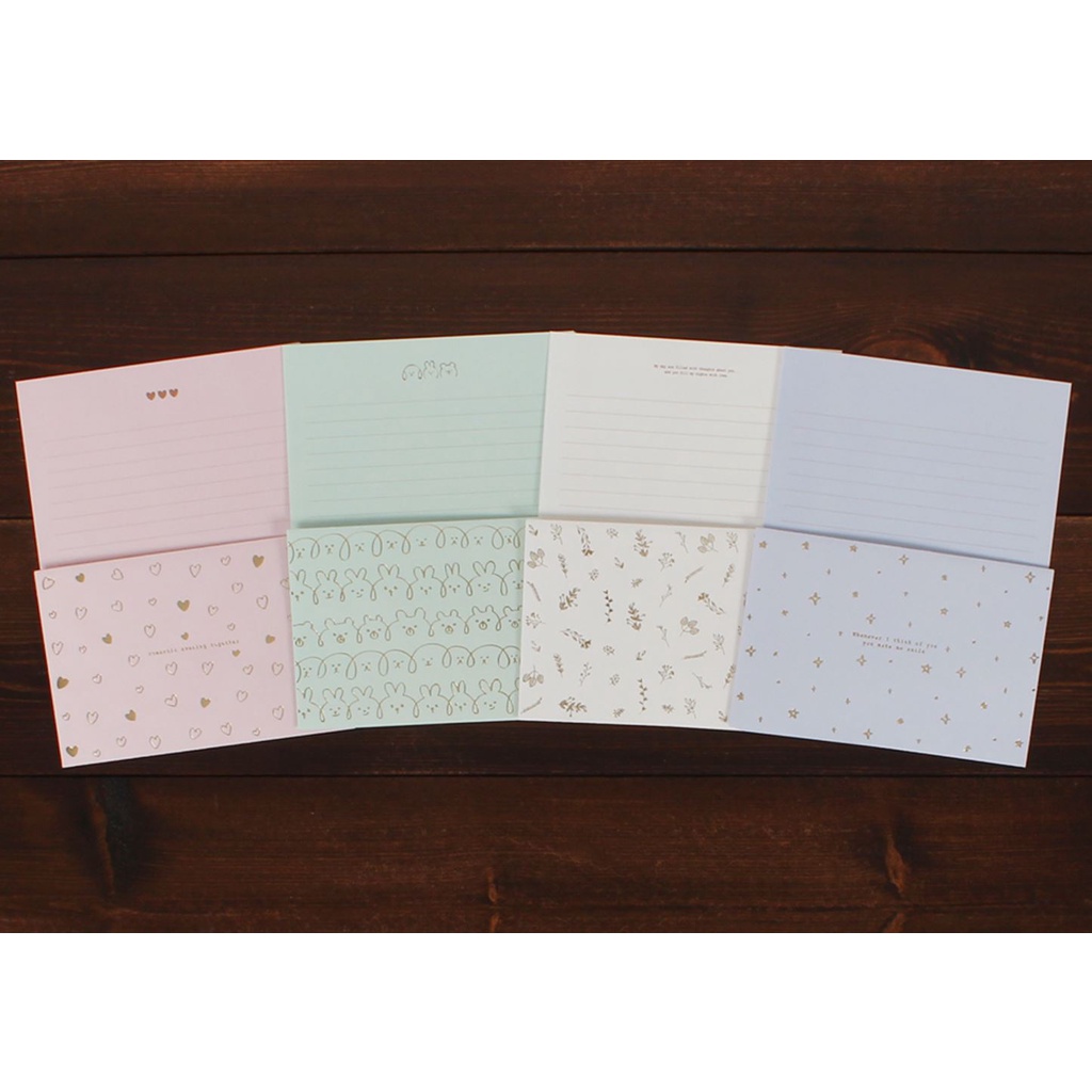 Vintage Gold Leaf Korean Letter Paper Set Writing Paper with Envelopes ...