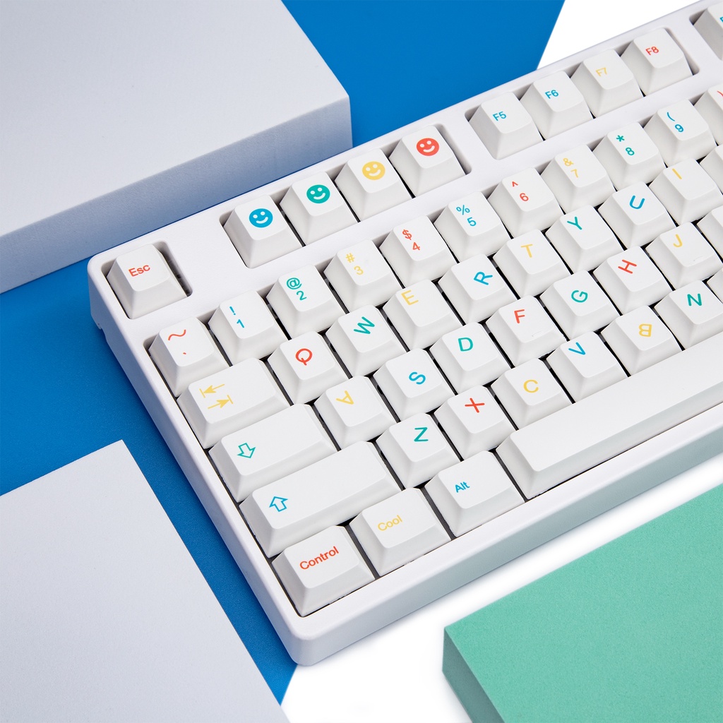 PBT keycap Cherry Profile 128 Key Dye Sublimation ANSI Layout Keycap ...