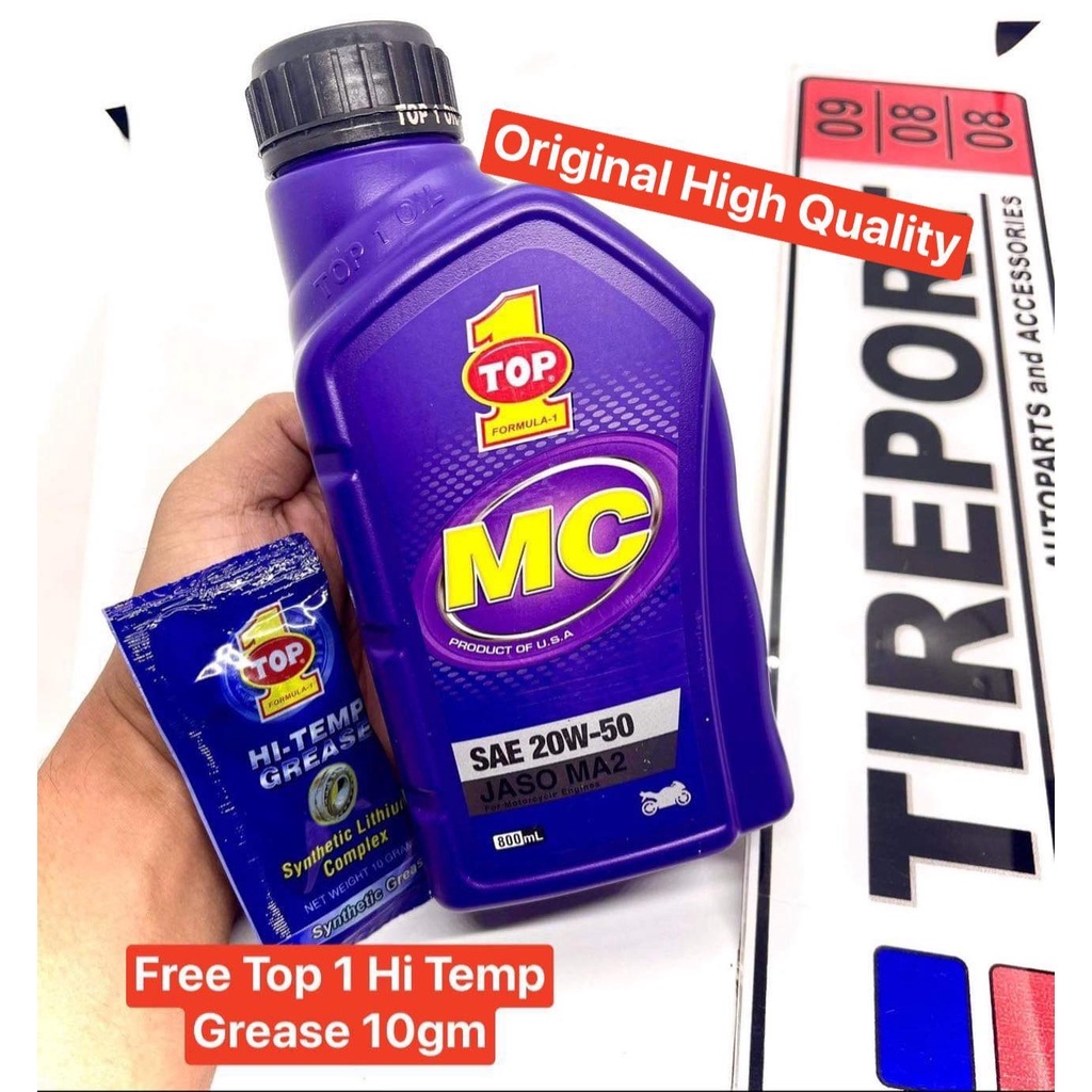 ORIGINAL TOP 1 SYNTHETIC MOTOR OIL MC SAE 20W50 Motorcycle Engine 800ML ...
