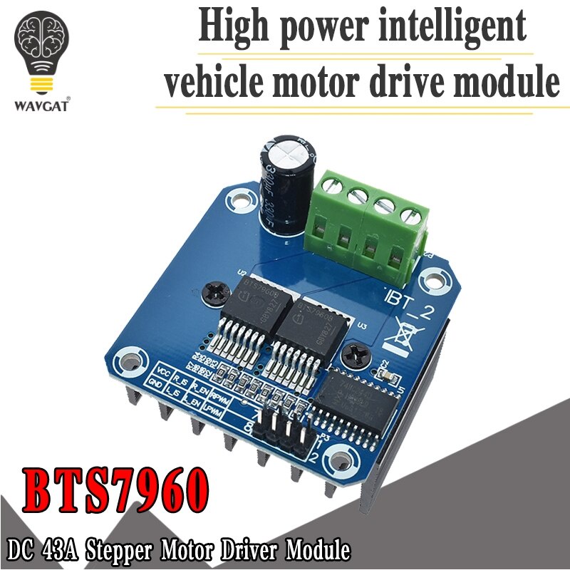 Double BTS7960 43A H-bridge High-power Motor Driver module/ diy smart ...