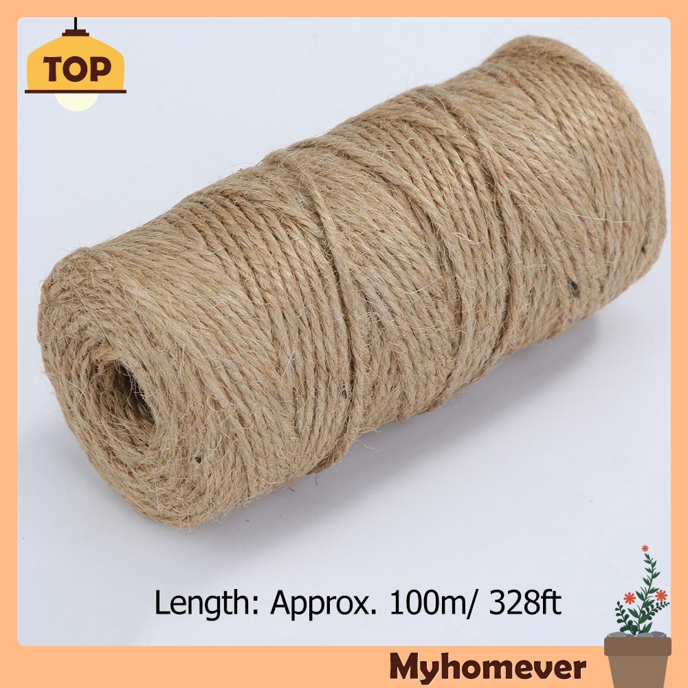 100m/roll Natural Hemp Rope Jute Twine Burlap String Wrapping Cords ...