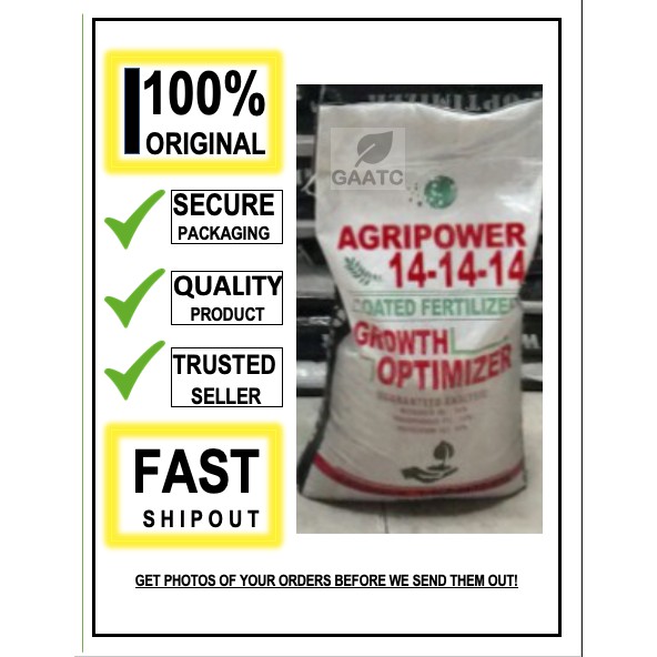25 KILOS FERTILIZER COMPLETE NPK 14-14-14 AGRIPOWER COATED FERTILIZER ...