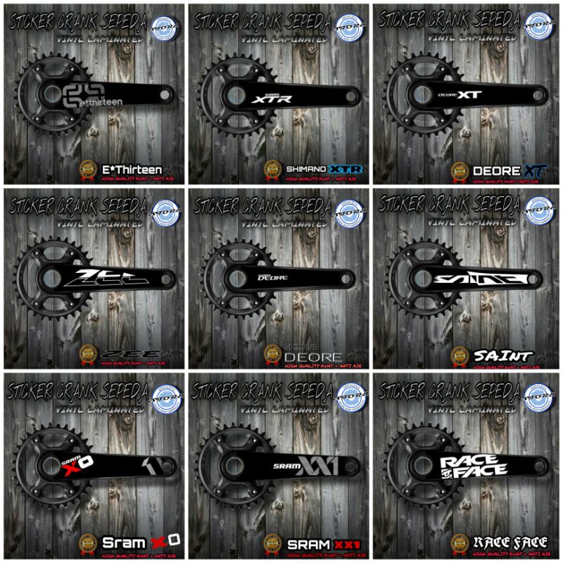 All Variant Bicycle Crank Sticker Decal/mtb Bike Crank Decal Sticker ...