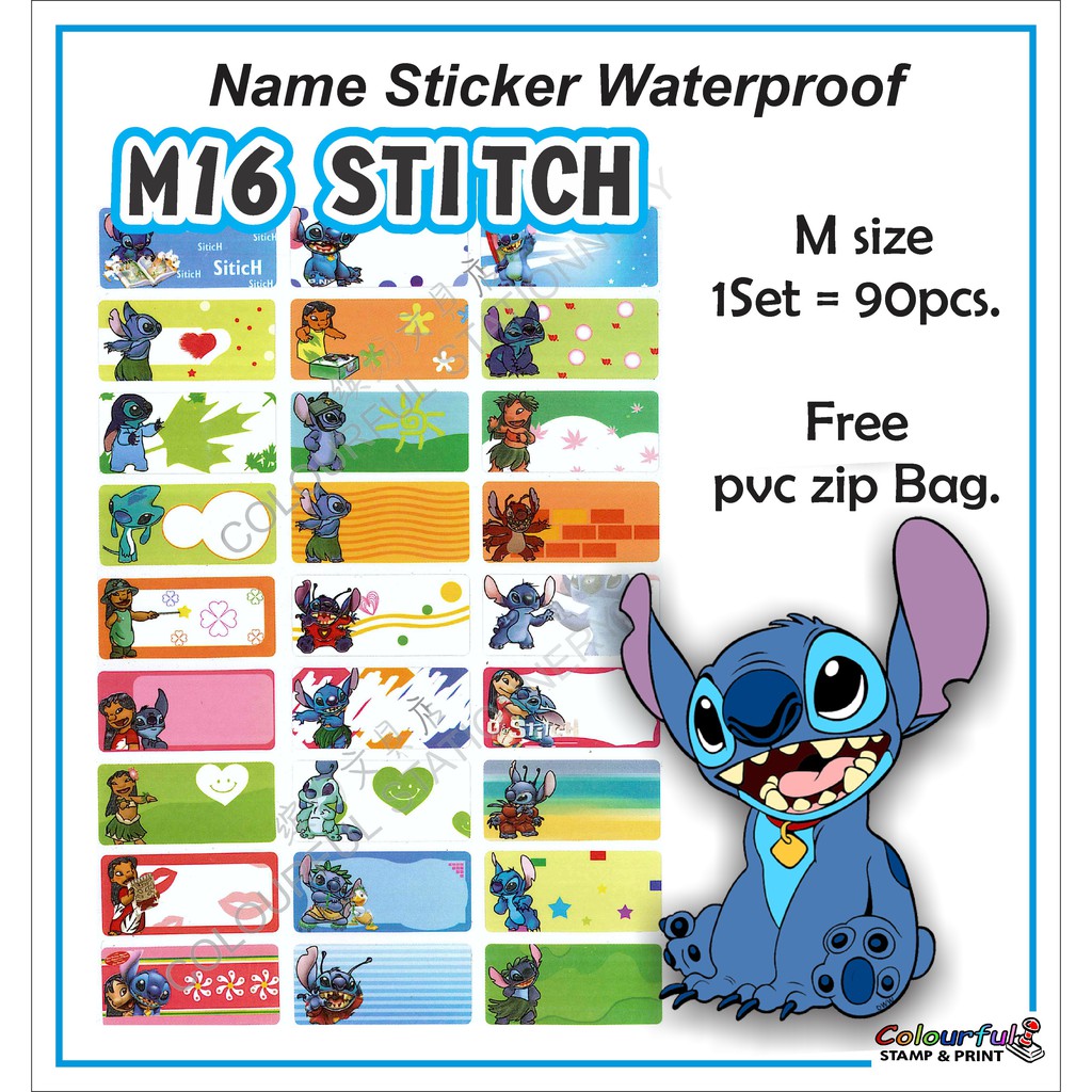 NAME STICKER STICH (WATERPROOF) | Shopee Philippines