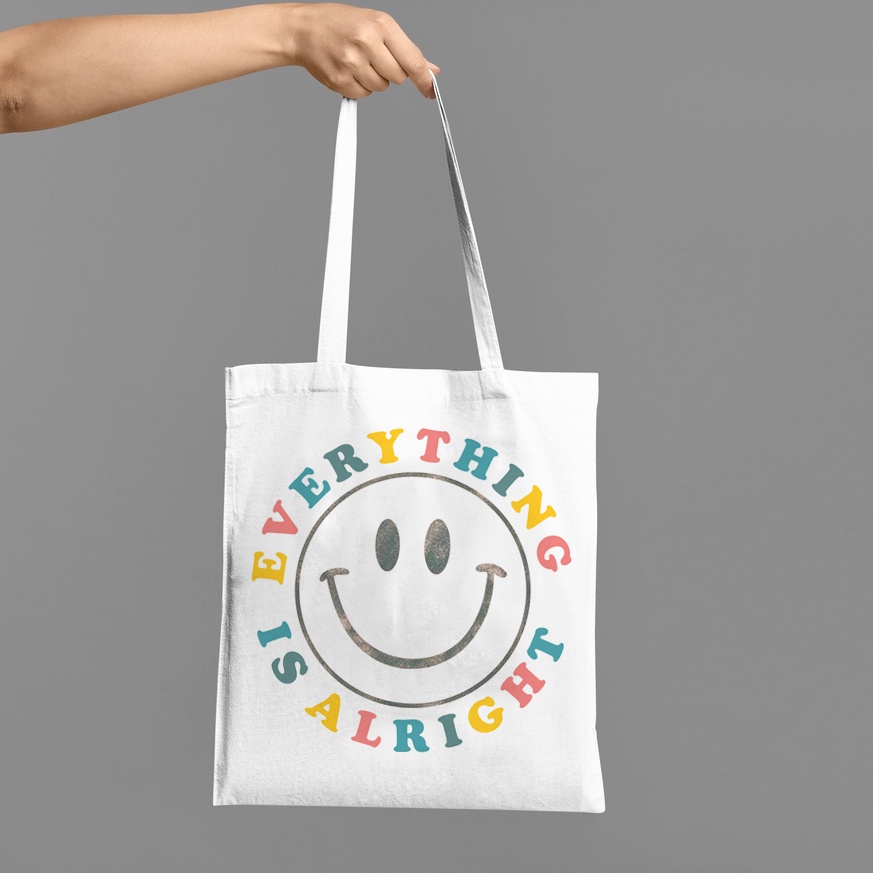 Katsa BAG Retro Statements Canvas Tote bag / Printed Eco Bag Korean ...