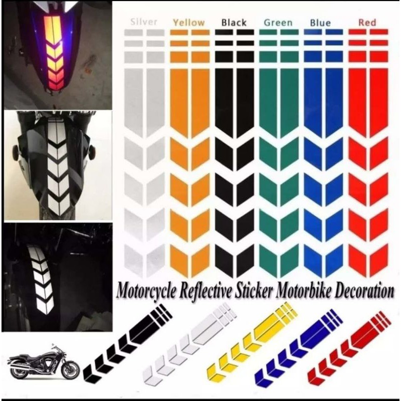 Motorcycle Reflective decals sports Wheel car Waterproof sticker on ...