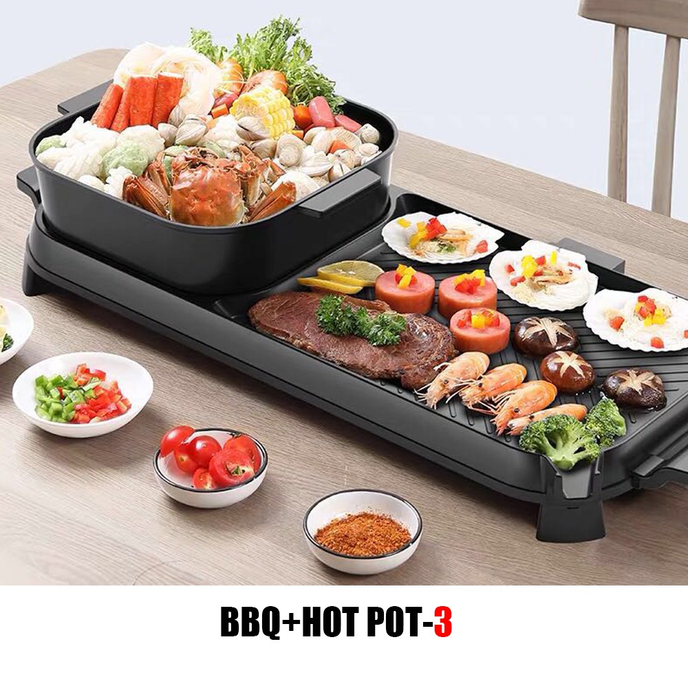 2in1 griller Multifunction Electric BBQ And Steambot Hot Pot Shabu Rost ...