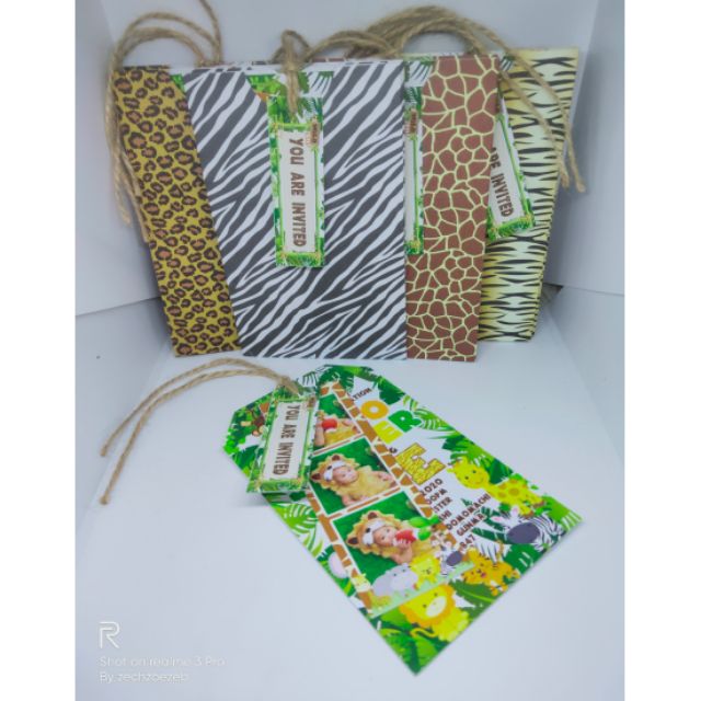 Safari Theme Bookmark Style Invitation | Shopee Philippines