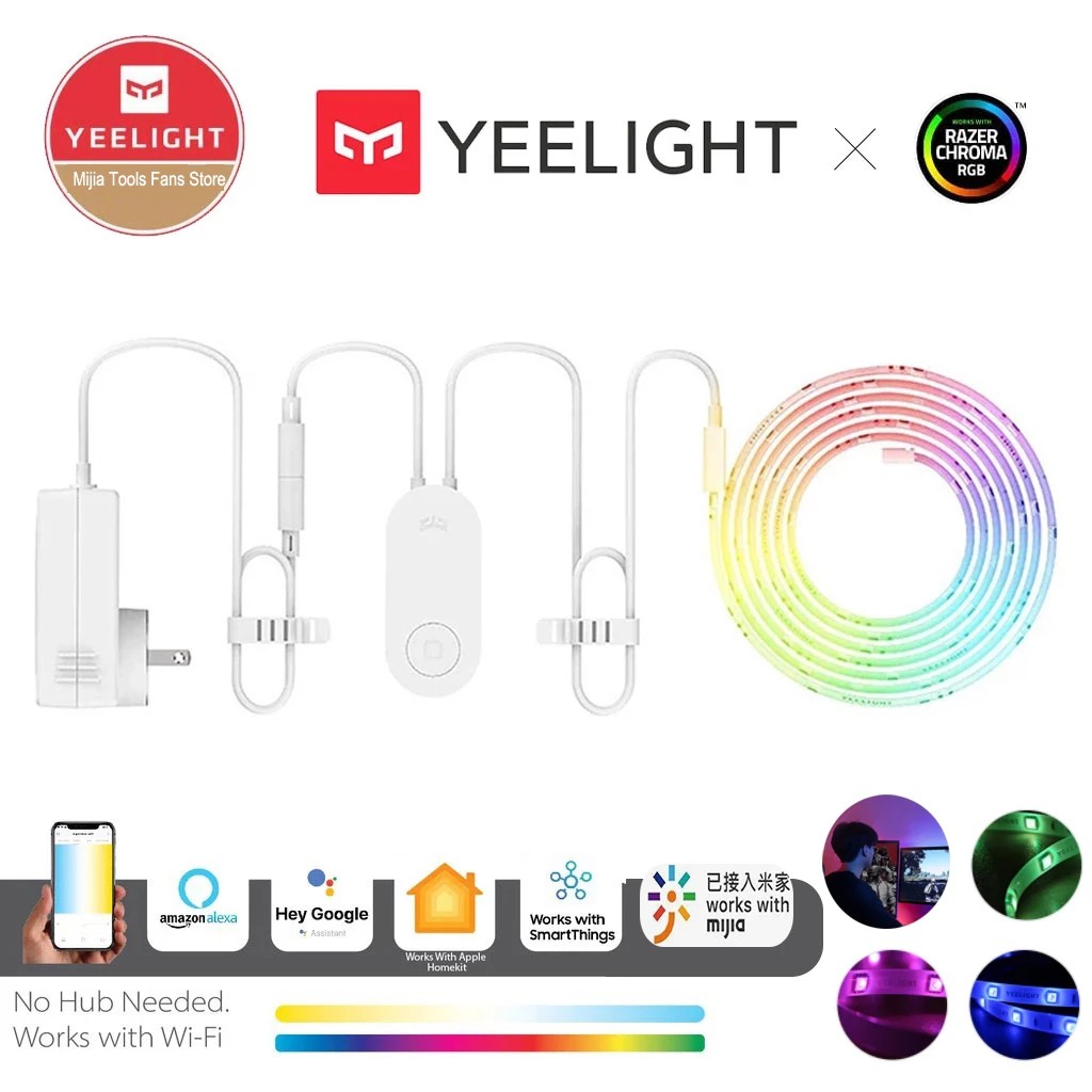 (Global version)Yeelight Aurora Smart LightStrip 1S RGB Colorful Light Strip WiFi lamb 2M To 10M ...