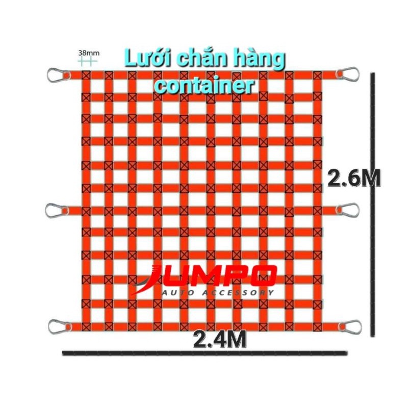 2.4x2.6m container net for lashing 38mm wire container tail | Shopee ...