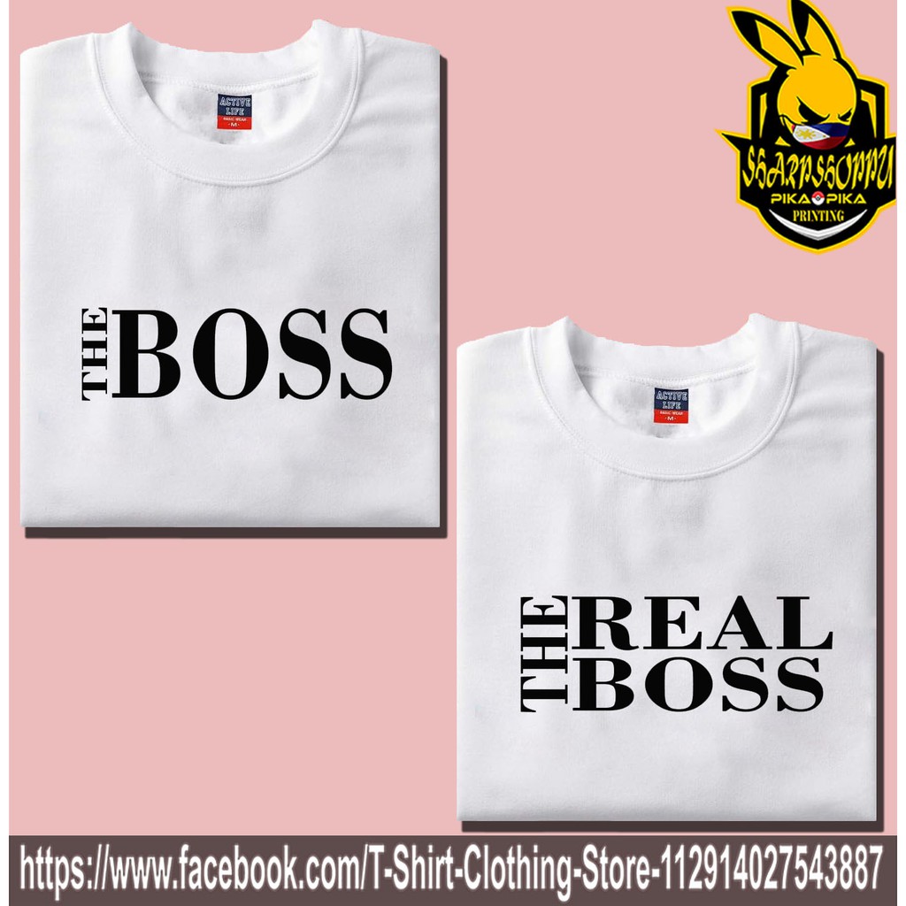 NEW TREND COUPLE SET OF 2 THE BOSS THE REAL BOSS HIGH QUALITY UNISEX ...