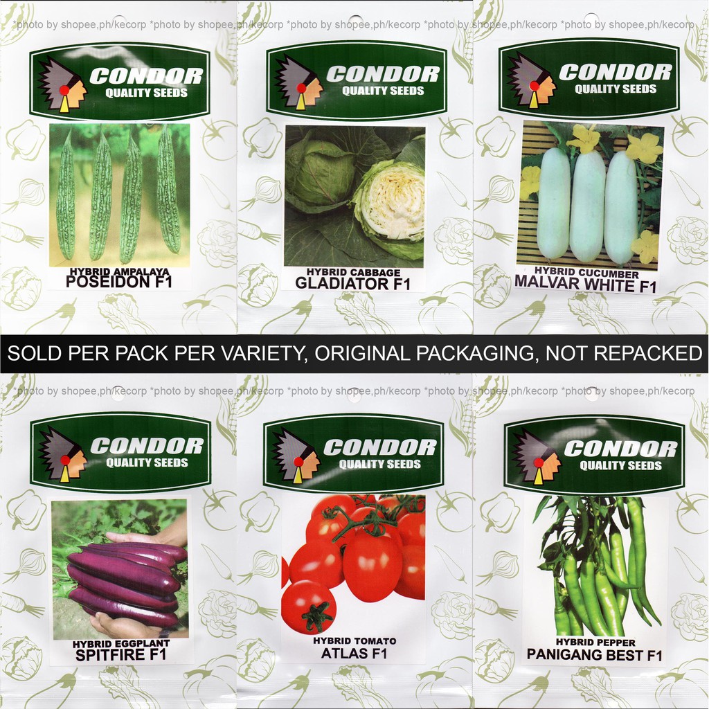 Condor Seeds - Sold per Pack per Variety KECORP_S1 | Shopee Philippines