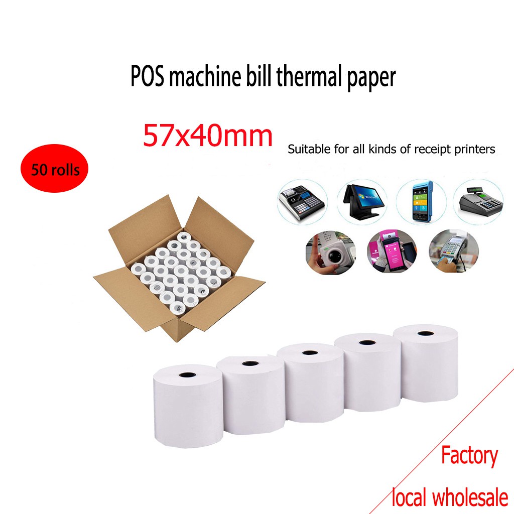 Available 57x40 50 roll White thermal carbon copies carbonless invoice ...