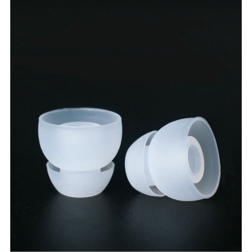 2Pairs Silicone Earbud Tips Double Flange Ear Plug Eartips for In-ear ...