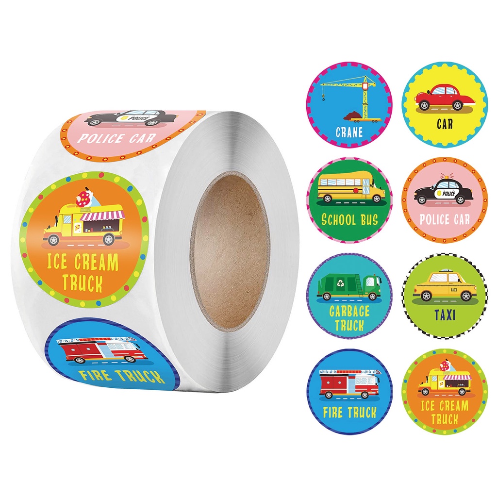 500pcs Cartoon Toy Stickers 1 inch Teacher Encouragement Children Label ...