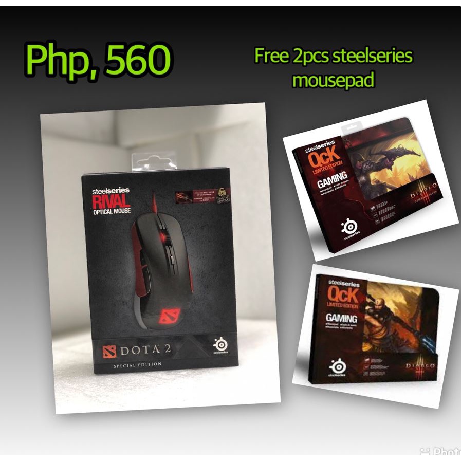 SteelSeries 62273 Rival Dota 2 Edition Gaming Mouse (ORIGINAL) | Shopee ...