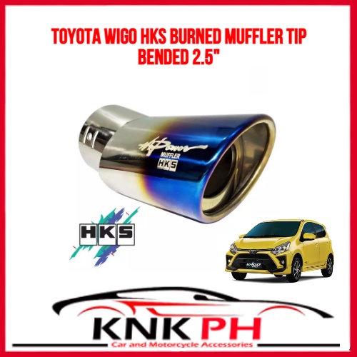 Toyota WIGO HKS Burned Muffler Tip Bended 2.5" | Shopee Philippines