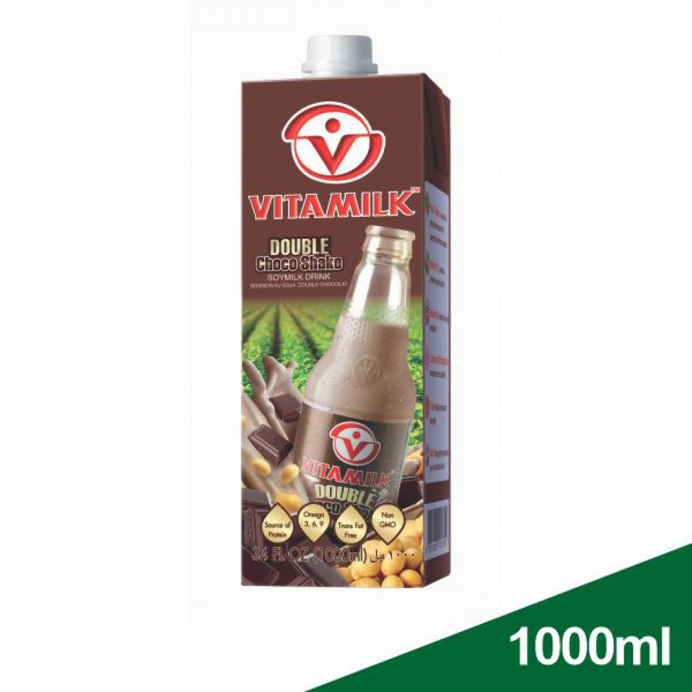 Vitamilk Soymilk Double Choco 1000ml | Shopee Philippines