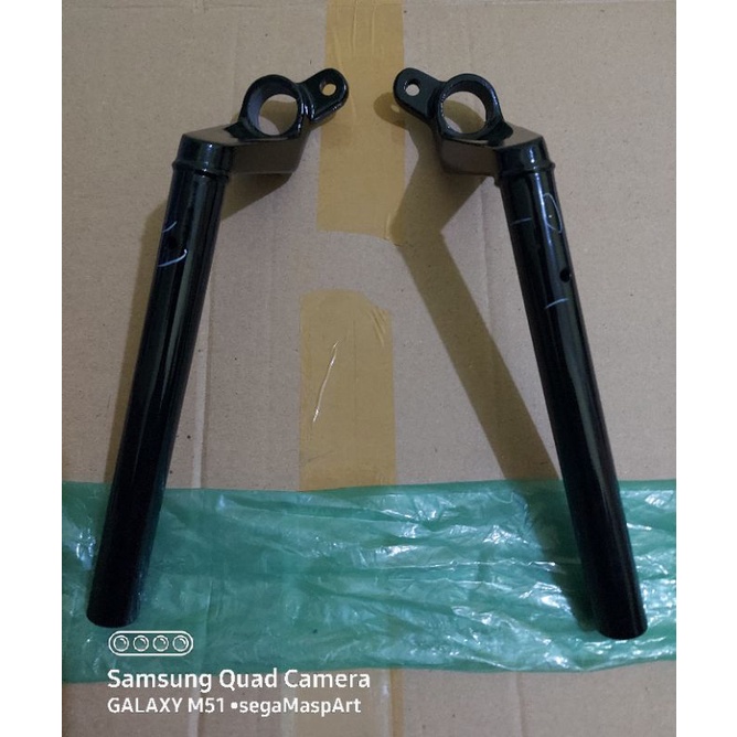 HITAM New black original suzuki satria fu 150 clamp steering handlebar ...