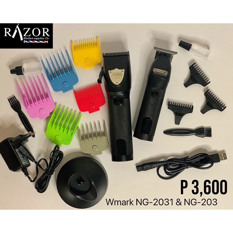 WMARK PROFESSIONAL DUO SET NG-2031 CLIPPER & NG-203 TRIMMER SET barber ...
