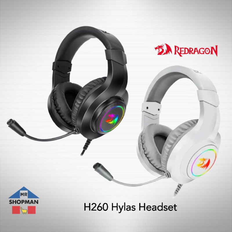 Redragon Hylas White Black Pink H260 RGB Gaming Headset | Shopee ...