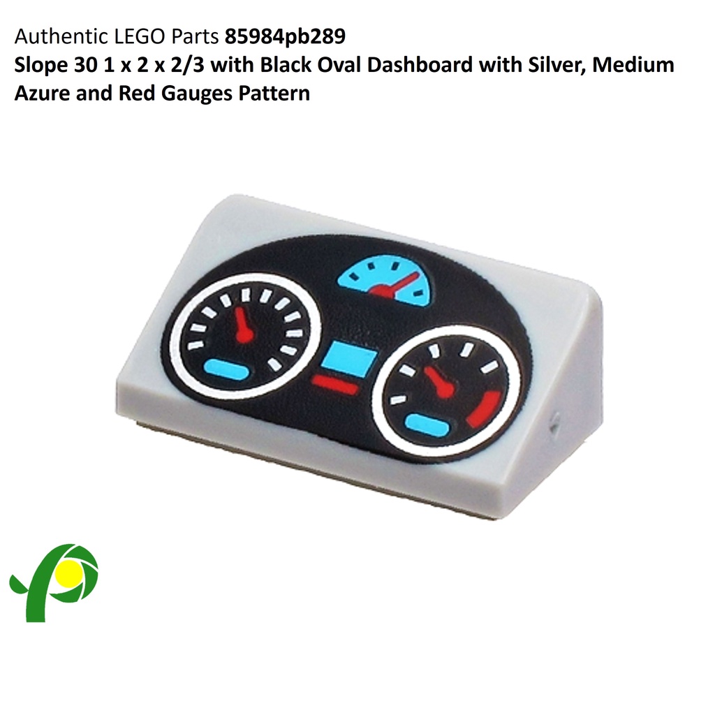 LEGO Parts 85984pb289 Slope 30 1 x 2 x 2/3 with Black Oval Dashboard ...