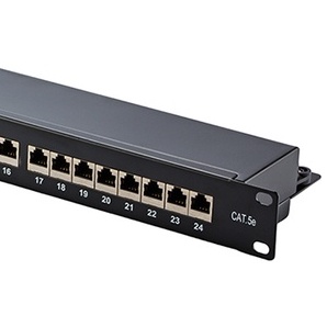 Linkwylan 19" 1U 24-port Cat5e Cat6 Cat6a Patch Panel Full Shielded 110 ...