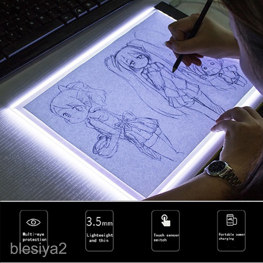 Portable LED Light Box Drawing Tracing Tracer Copyboard with USB Cable ...