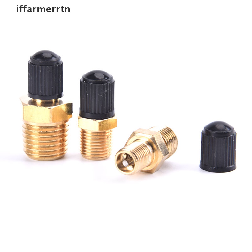 iffar 1/4 Inch NPT Solid Nickel Plated Brass Air Compressor Fill Valve ...