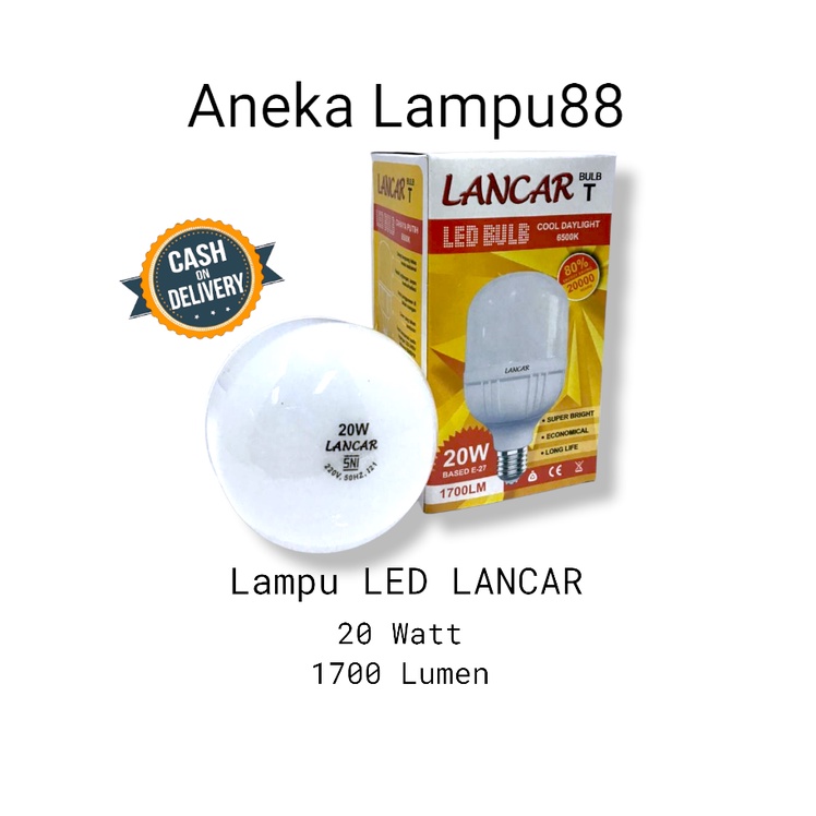 PUTIH 20watt CURRENT LED BULB LIGHT - TINTIN - LAKU - YUSCO / 20 WATT ...