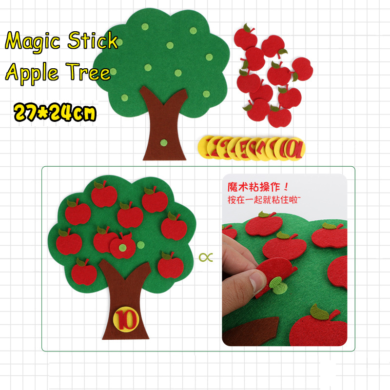 Montessori Learn To Count Children Early Educational Toy Apple Tree ...