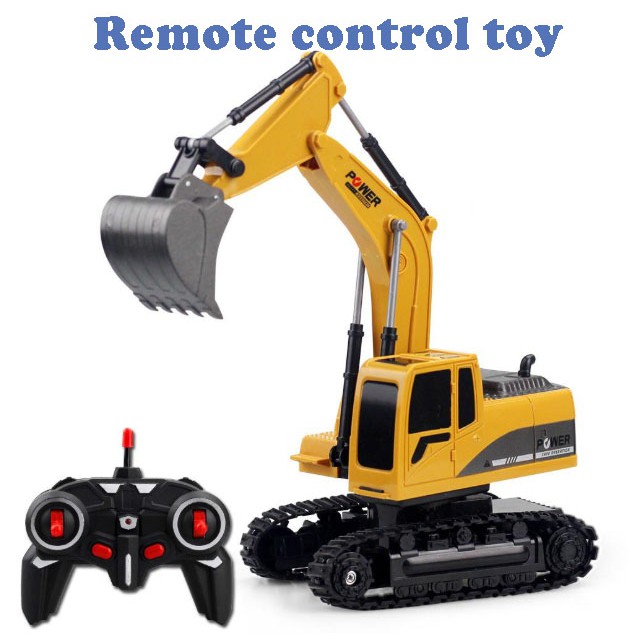 Mini Remote Control Bulldozer Alloy Engineering Car Dump Metal Truck ...