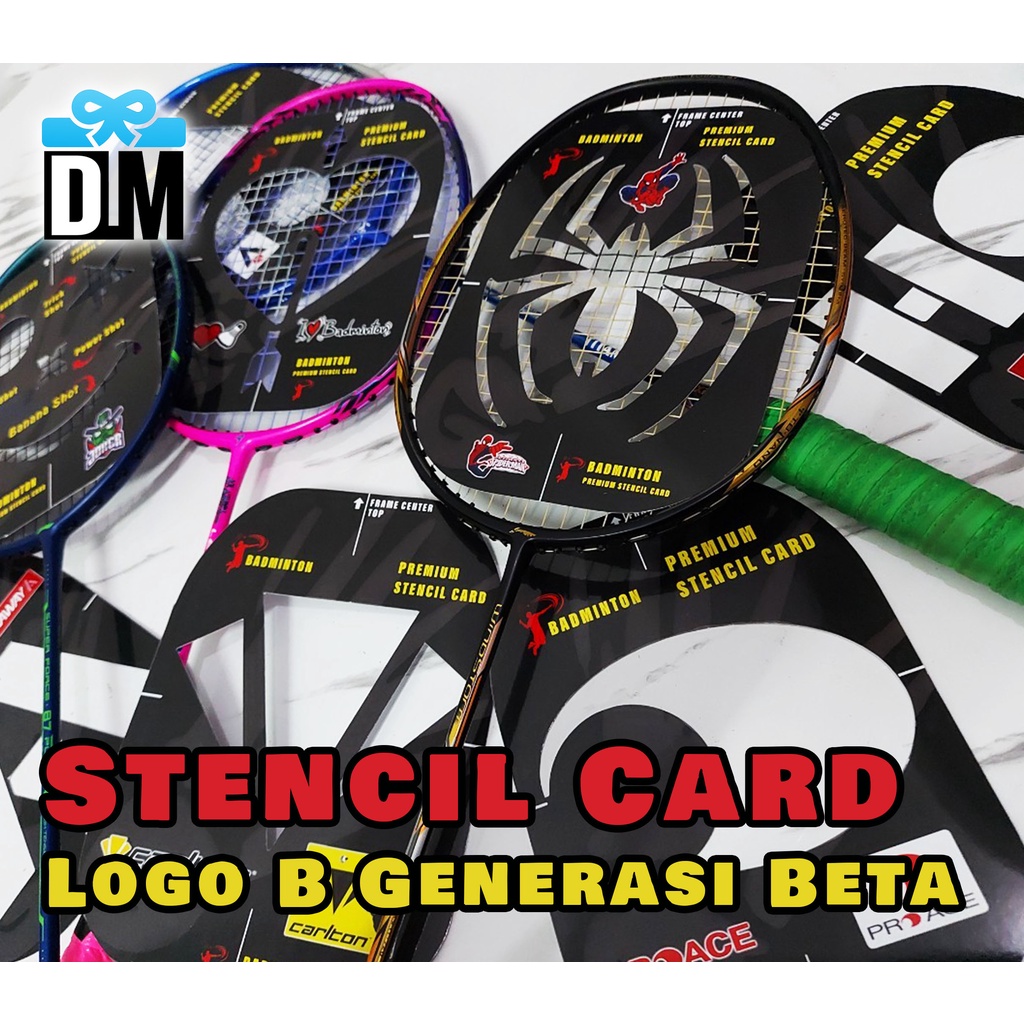 Logo print for badminton racket strings badminton Stencil card ...