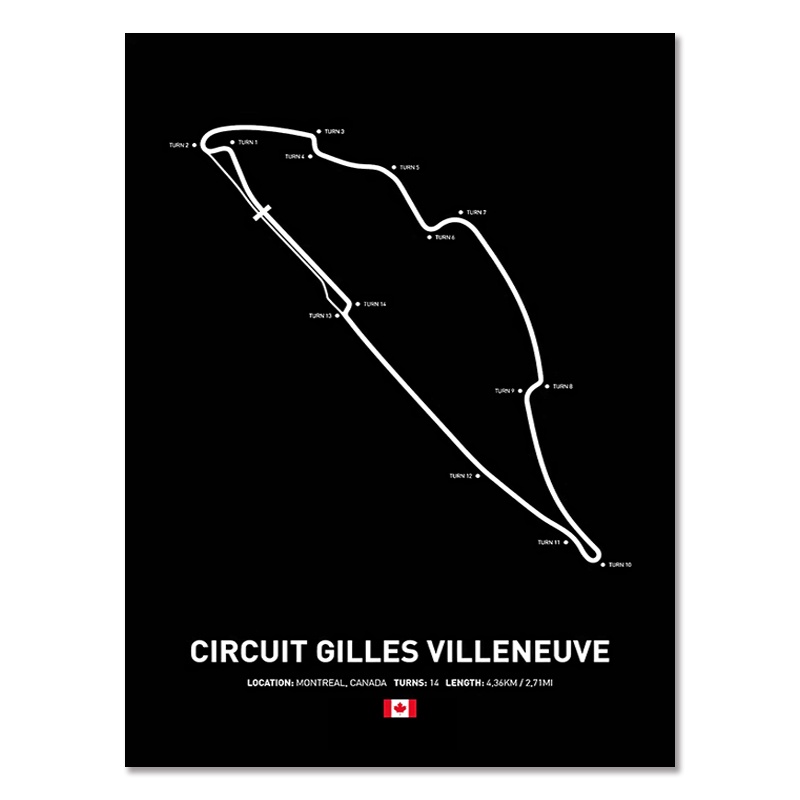 Formula 1 Race Track Poster F1 Car Racing Canvas Painting Nordic ...