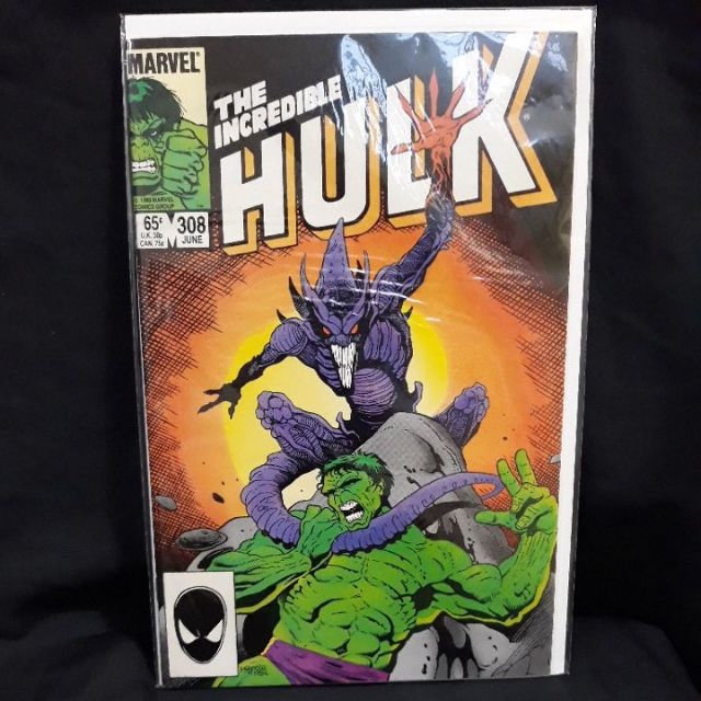 Incredible Hulk 308 Marvel Comic Book Printed 1985 Story by Bill Mantlo ...