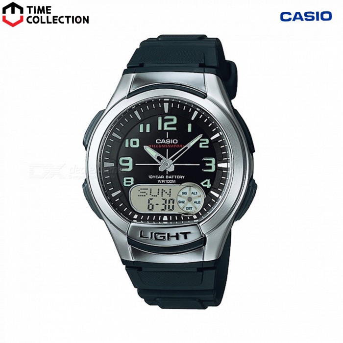 Casio AQ-180W-1BVDF Digital Analog Rubber Strap Watch For Men | Shopee Philippines