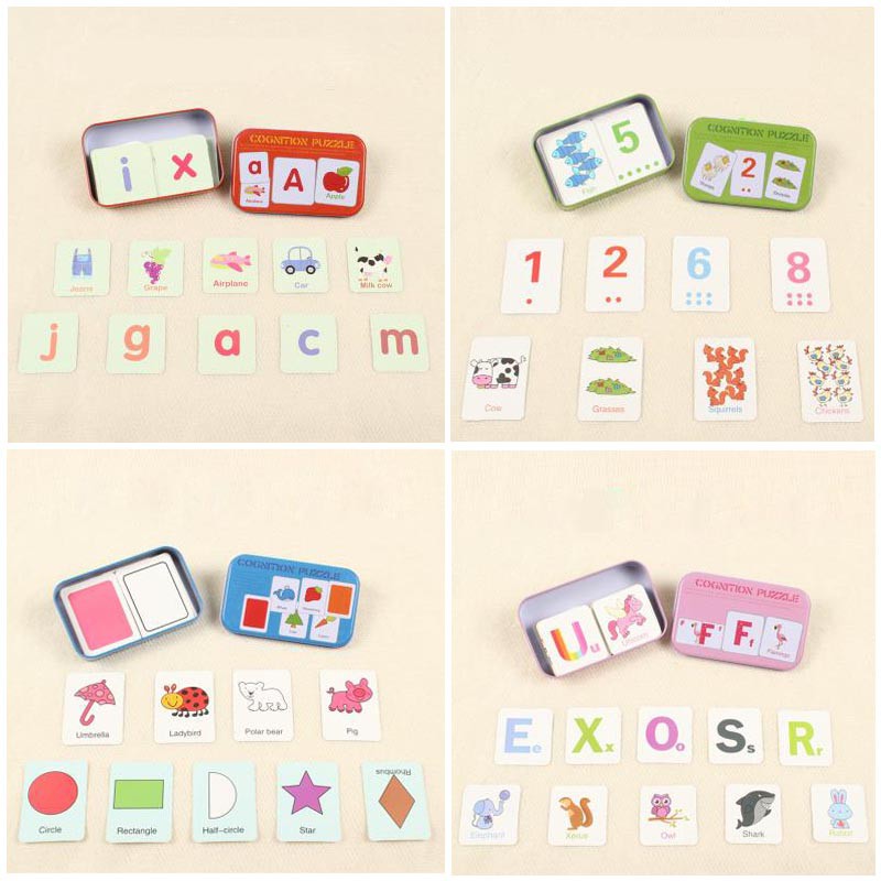 English Flash Card Word/Letter/Shape/Animals Educational Toy | Shopee ...
