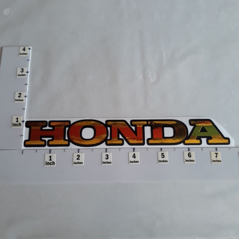 HONDA Word STICKER/DECAL IN GOLD, SILVER & HOLOGRAM | Shopee Philippines