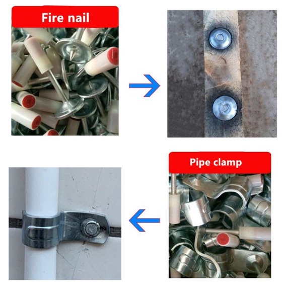 Steel Nails 100Pcs Round Nails Fastener Nails for Gun Rivets Clamp ...