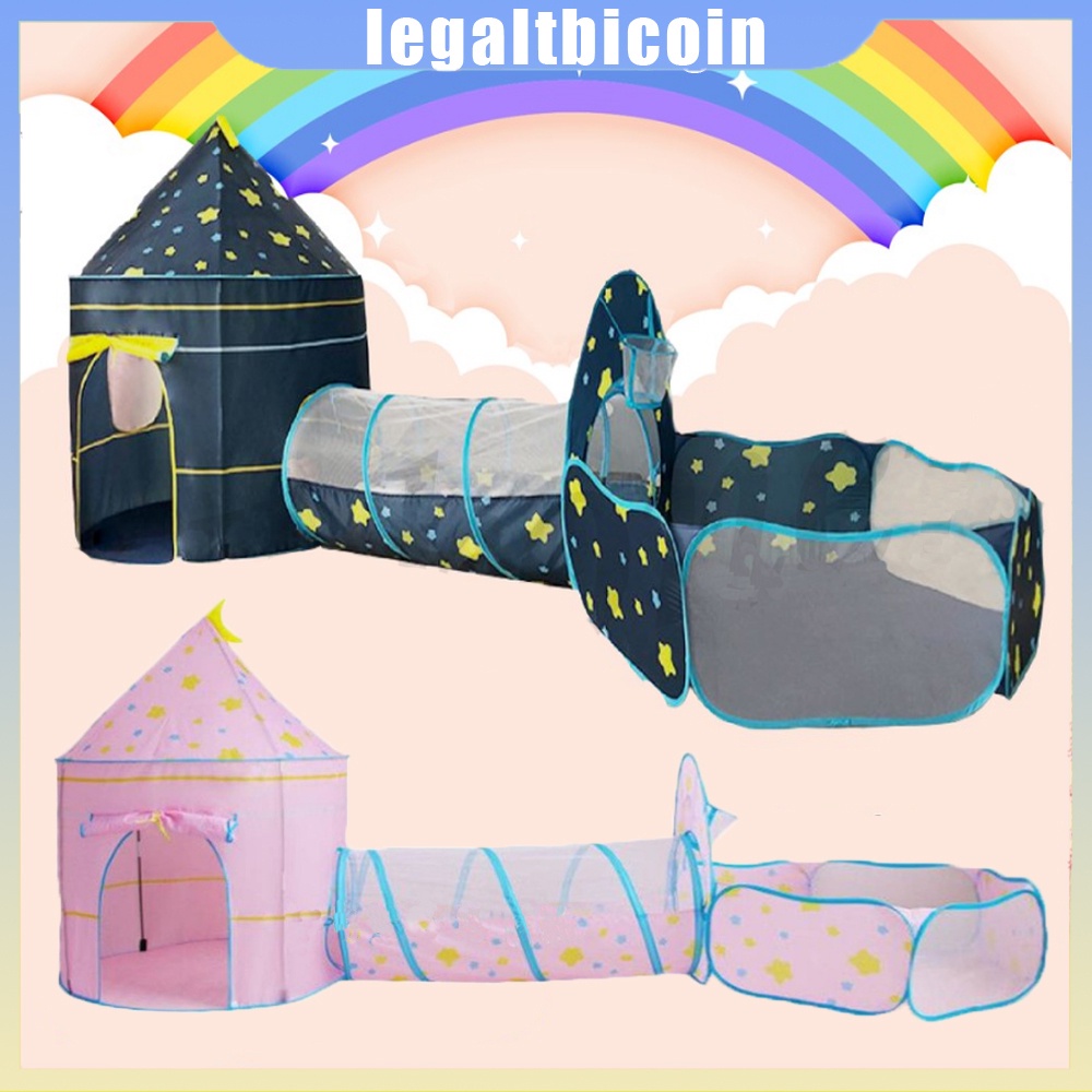 In Stock Kids Play Tent Crawl Tunnel Ball Pit Portable Playground Set ...